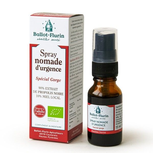 Emergency Throat Spray - 100% Organic and French