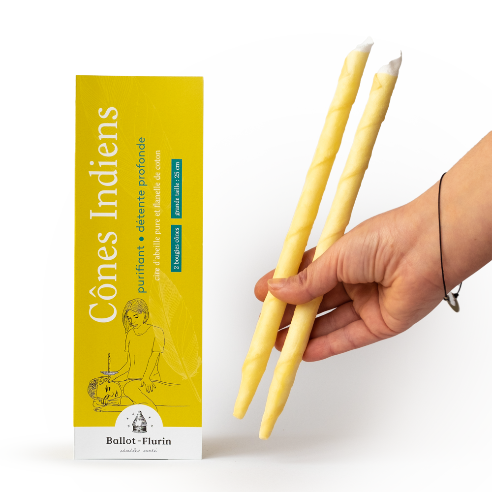 Bougie d'oreilles Hopi - 2 cônes indiens