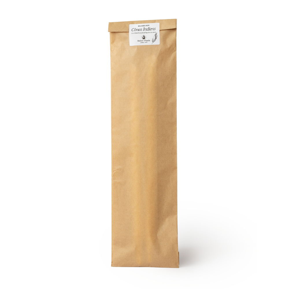 Hopi ear candle - Indian cones - beeswax and cotton flannel